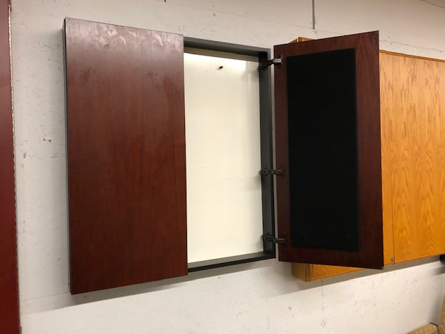 Wood Visual Board with Wood Doors -W9 | Wood Visual Board with Wood Doors