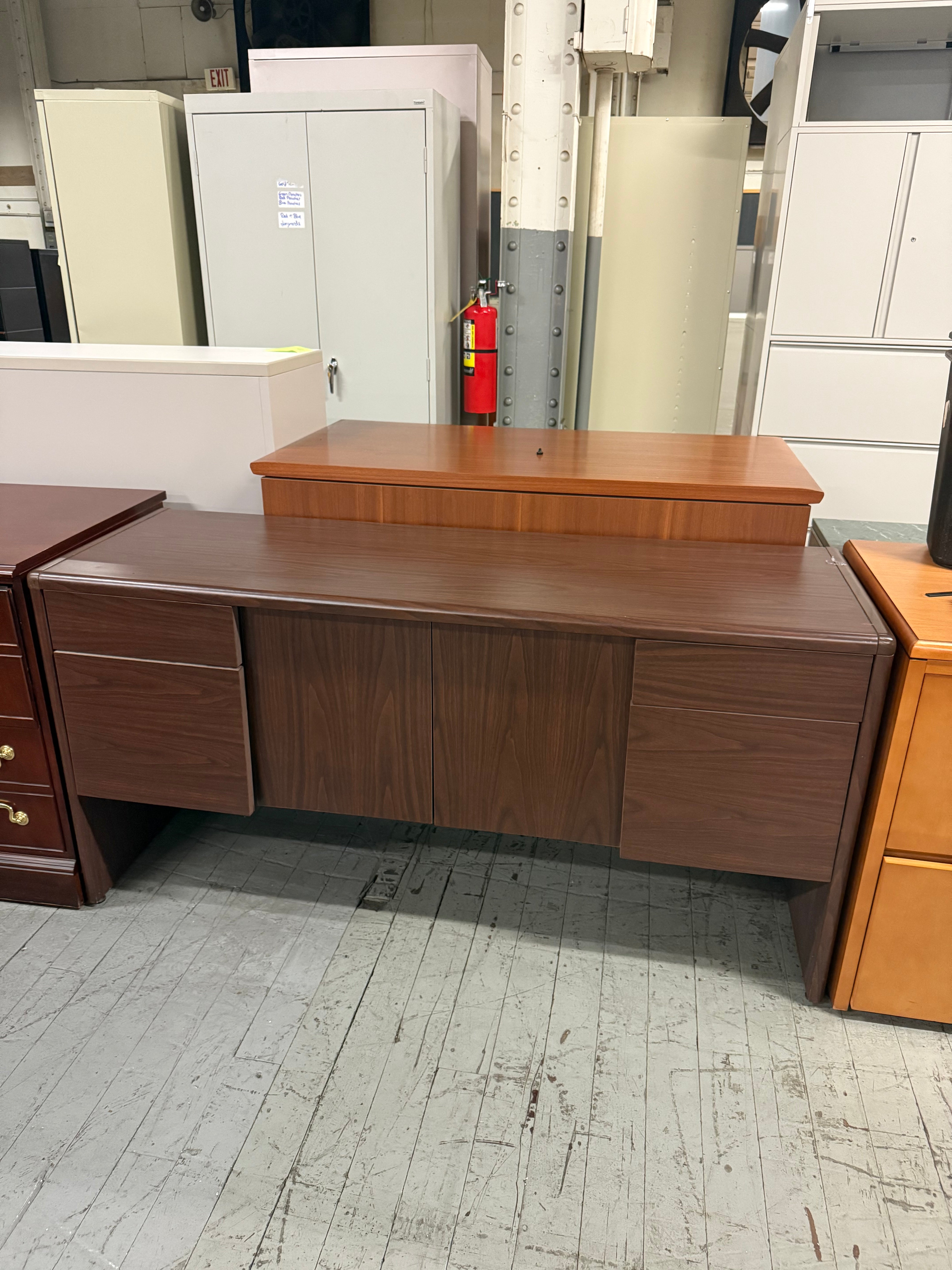 Espresso Credenza – Pre-Owned 60"W Storage Solution